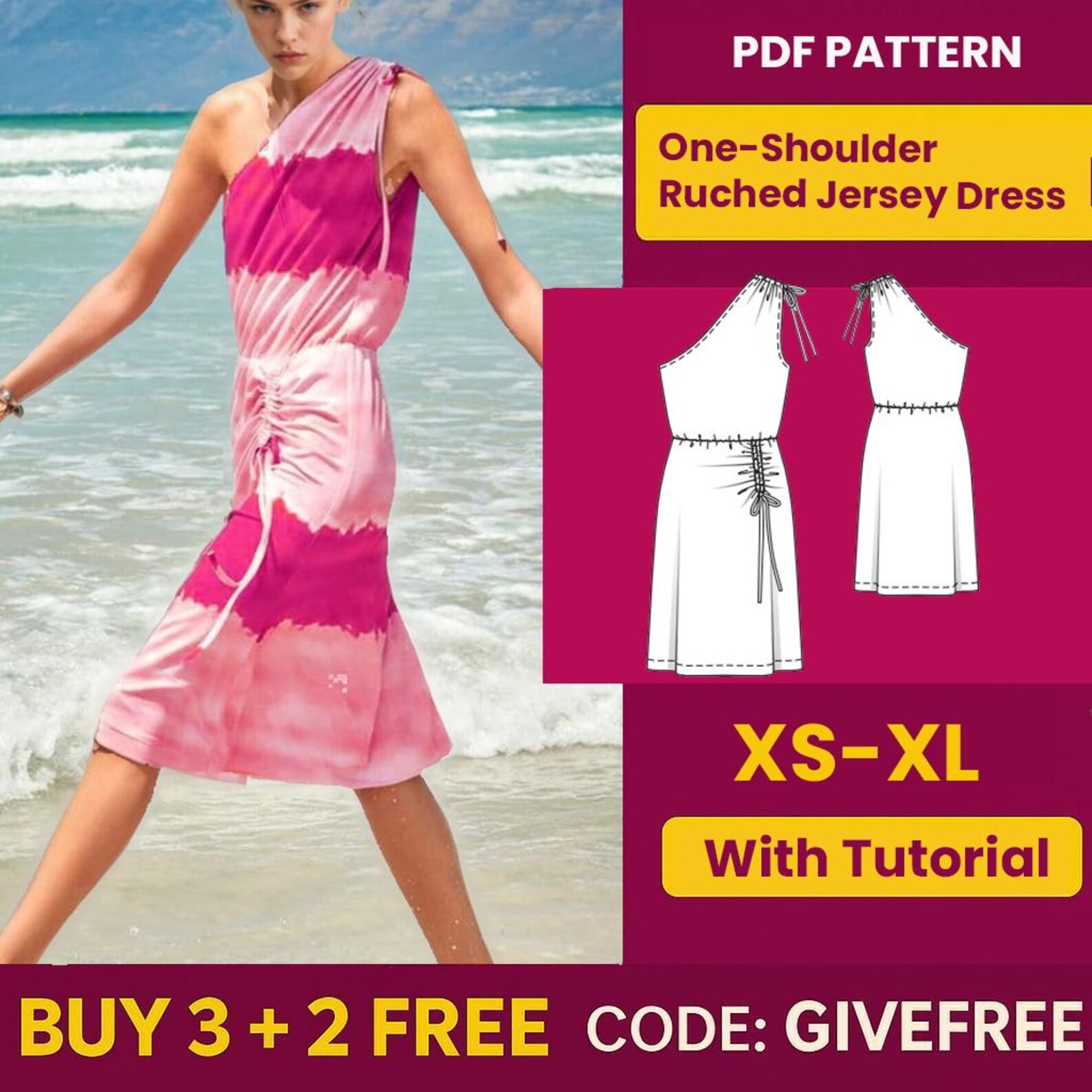 Dress Sewing Pattern PDF | Digital Download Pattern | Beginner Friendly ...