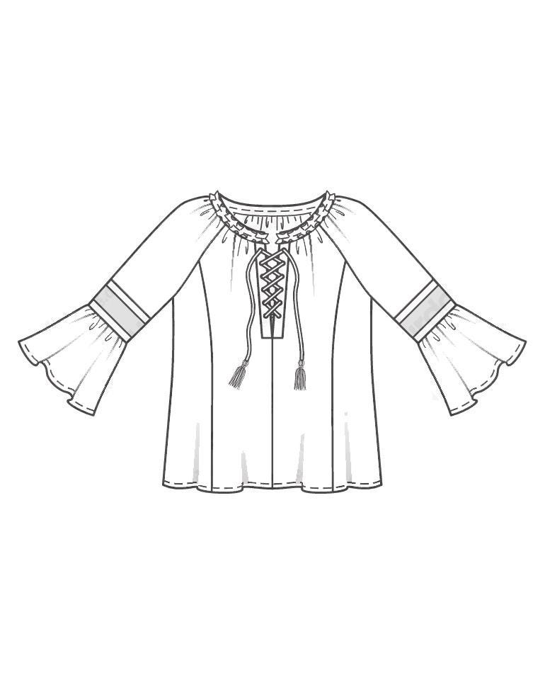 Boho Peasant Blouse Sewing Pattern: Beginner-friendly DIY Top (PDF ...