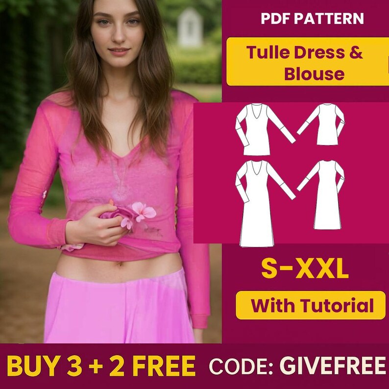 Blouse Sewing Pattern PDF | Digital Download Pattern | Beginner ...