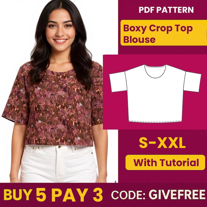 Boxy Top Pattern - Etsy