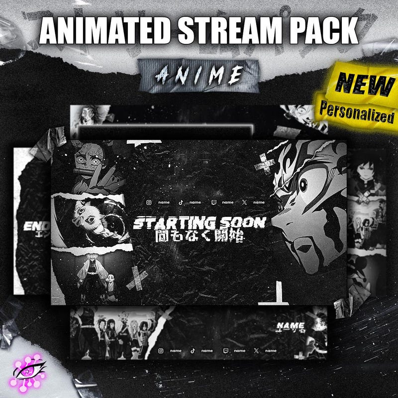 Demon Slayer Twitch Overlay - Etsy