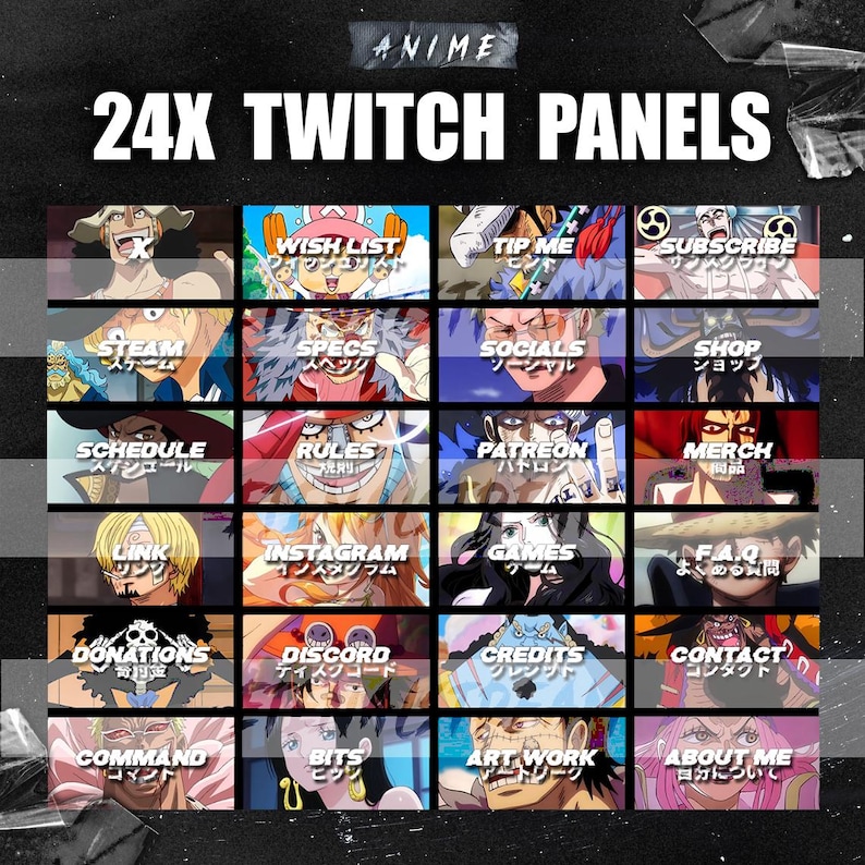 Pirate Anime Stream Overlay Pack – Japanese Aesthetic With Original ...