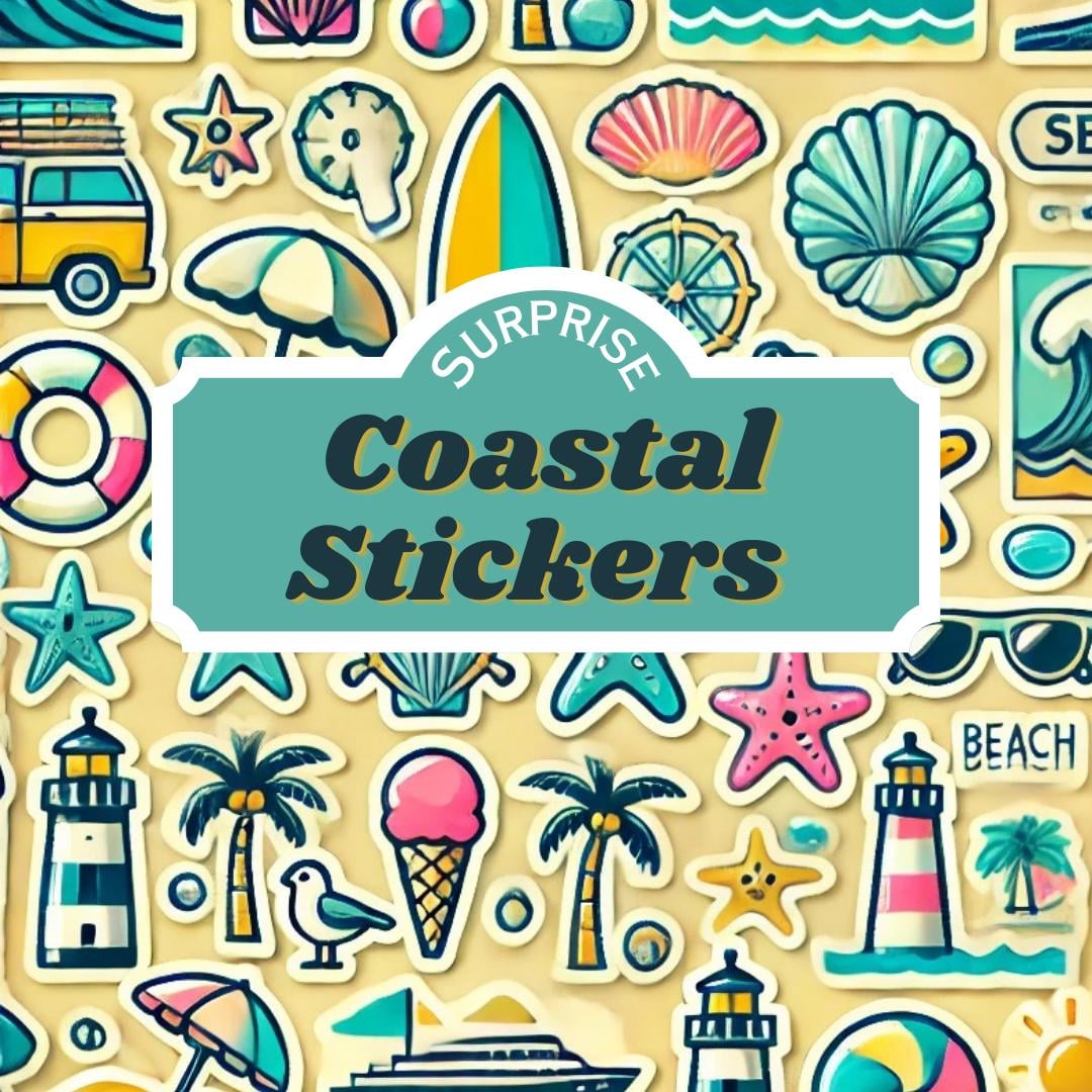 Coastal Surprise Stickers - 5 Pack - Etsy