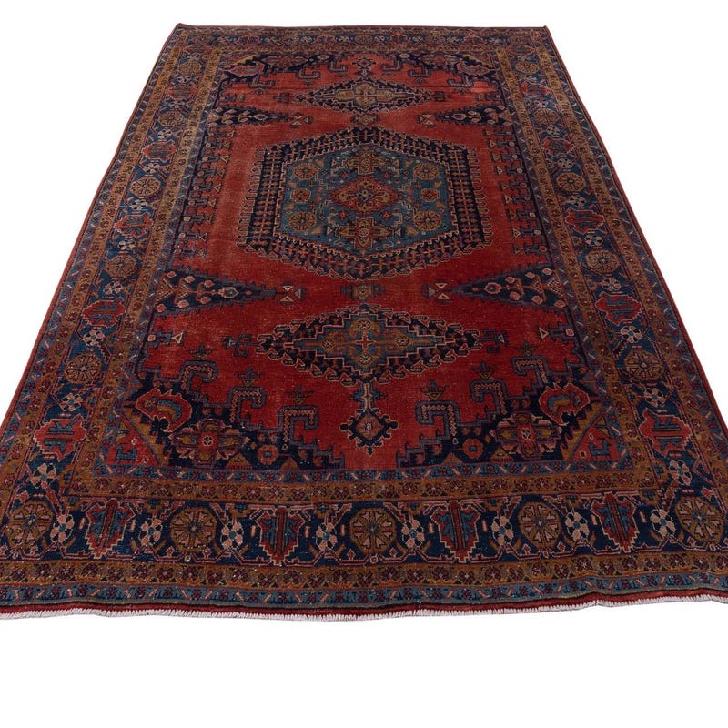 Red Persian Rug - Etsy