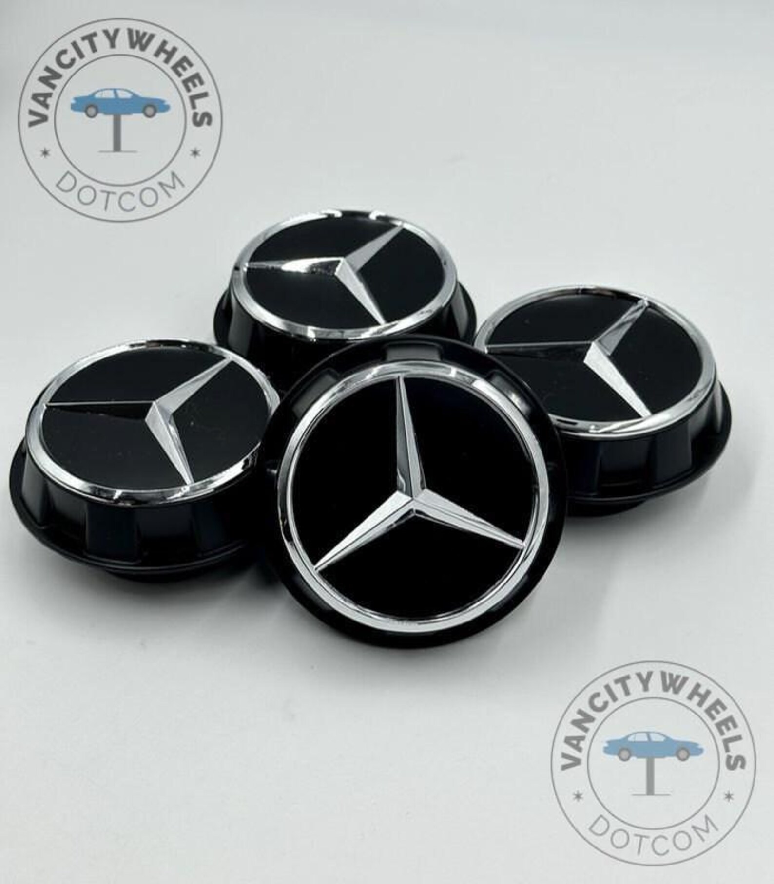 Mercedes Maybach 60mm AMG Black Surround Wheel Center Cap, Maybach 60mm ...