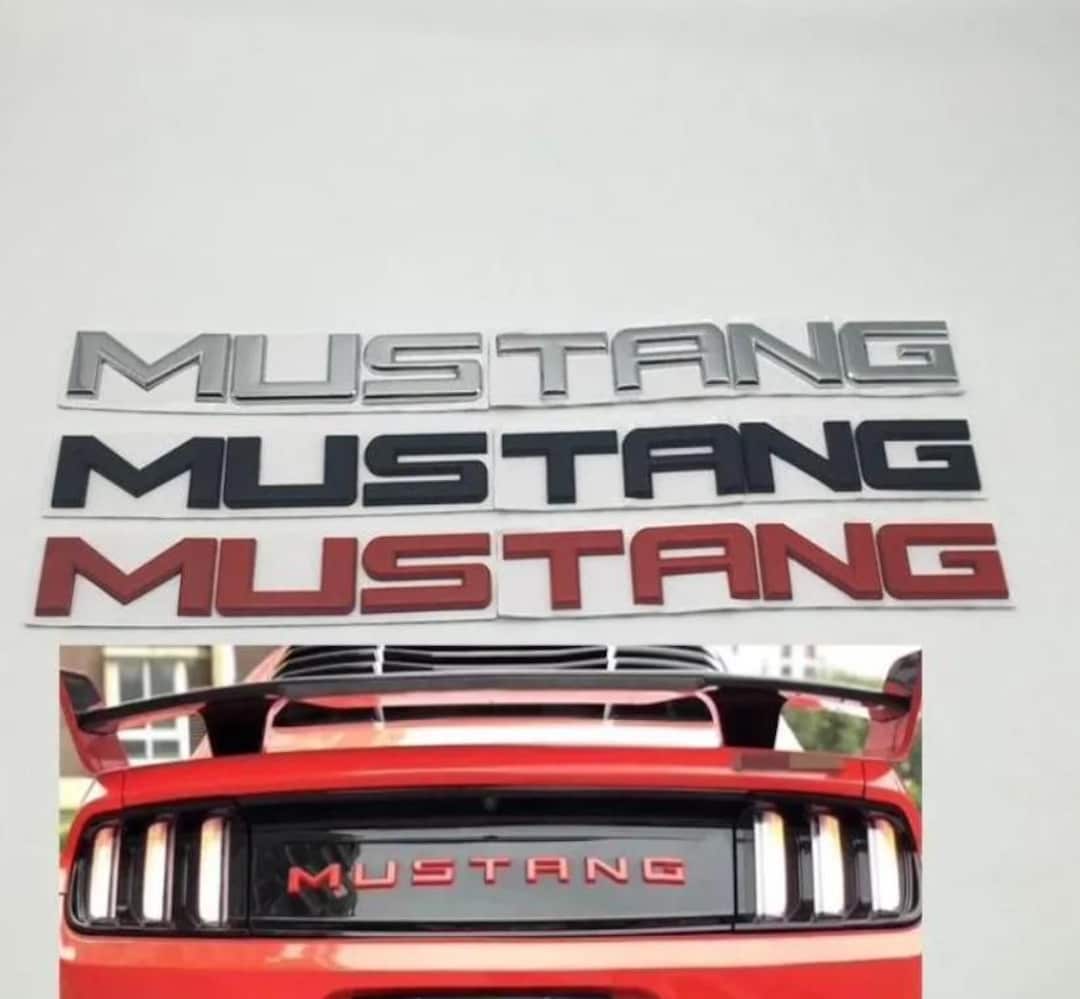 Mustang Emblem Sticker for Ford-1673543891 Chrome/black/red, Ford ...