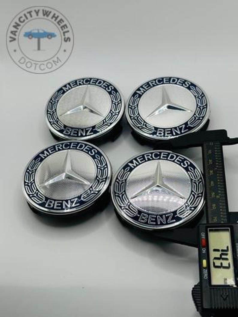 Set of 4 Mercedes Benz Alloy Wheel Center Caps 75mm, Different Designs ...