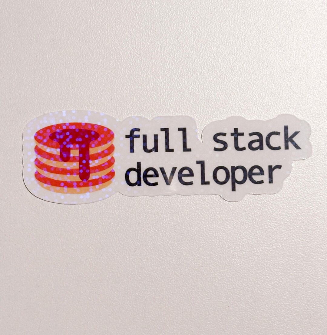 Full Stack Developer Holographic Sticker – Cool Programmer Laptop Decal, Techie Sticker for ...