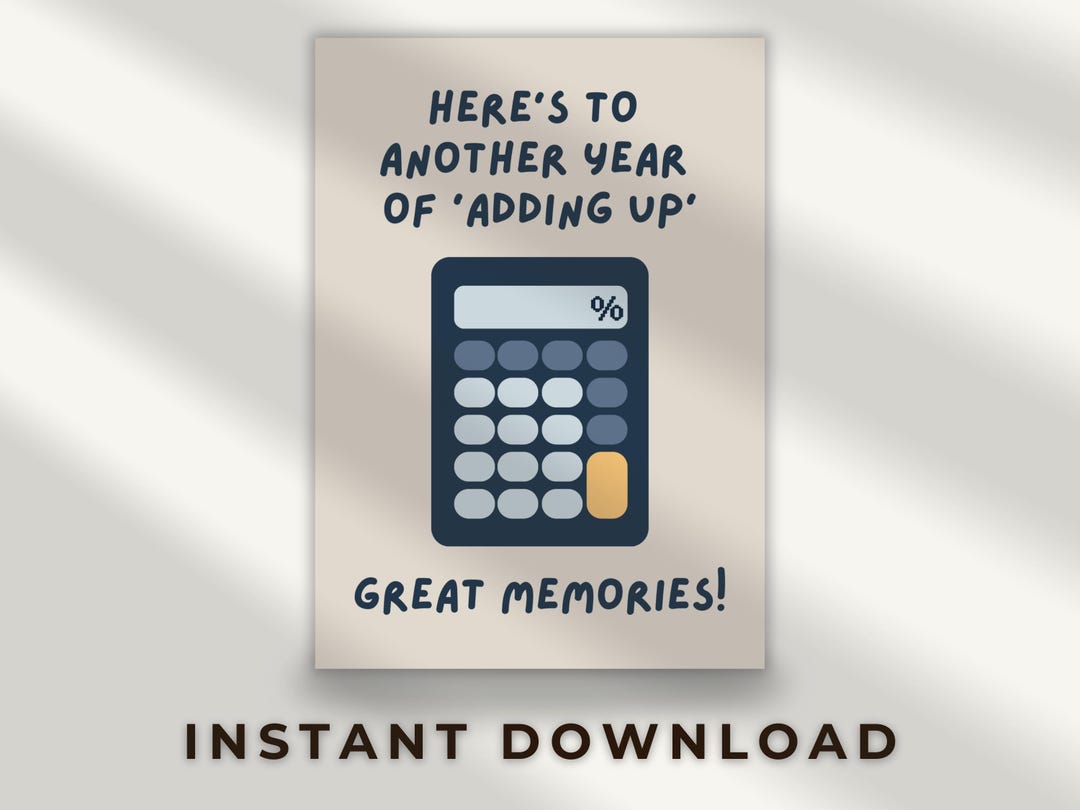 Adding up Great Memories | Funny Office Birthday Card | Accountant Card ...