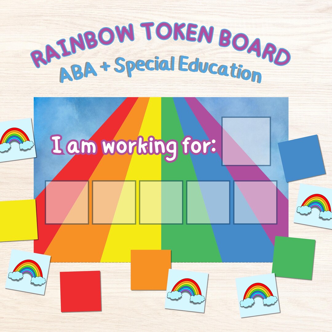 Rainbow Themed Token Board | Positive Reinforcement | Reward Chart ...