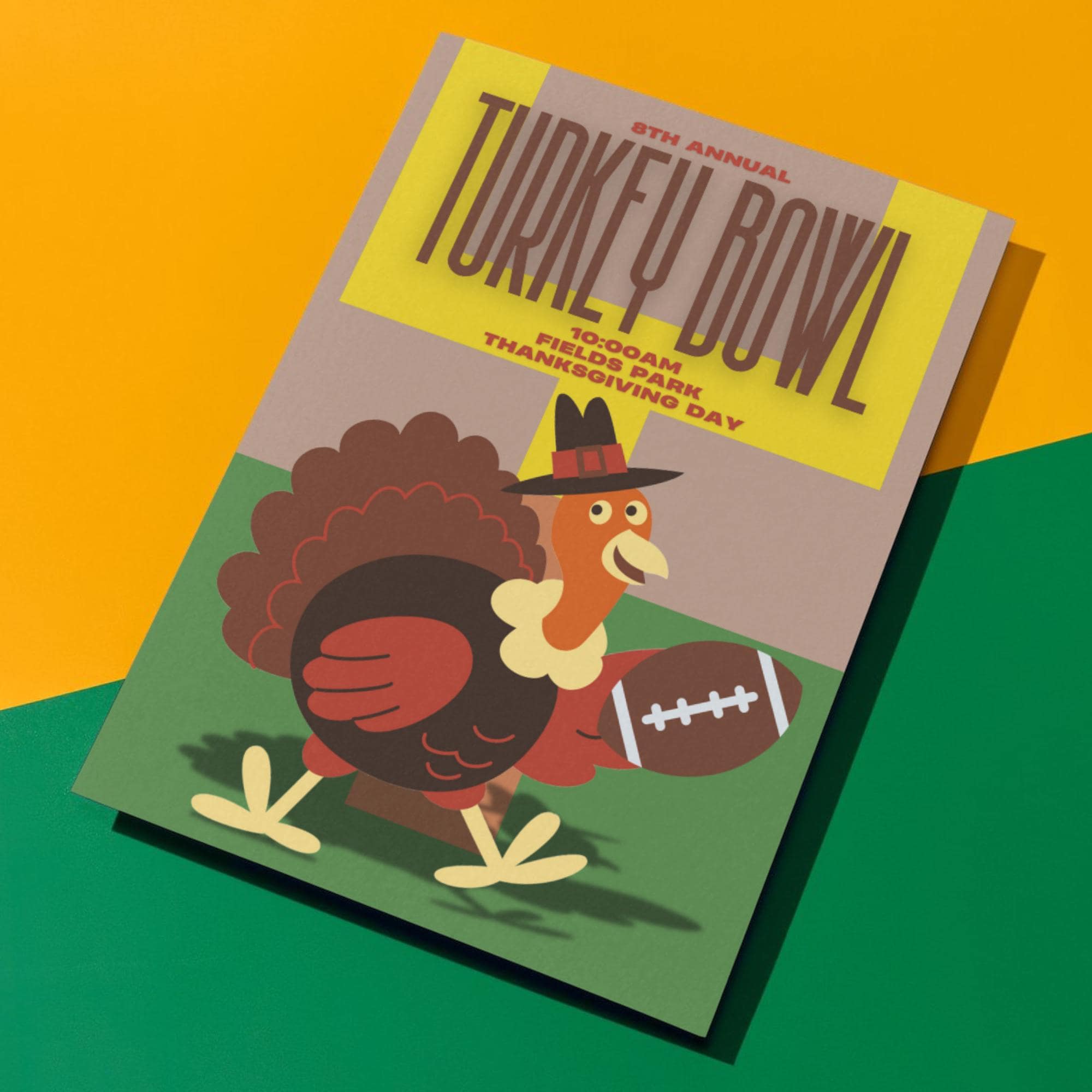 Custom Turkey Bowl Invitation | Printable Thanksgiving Football Game ...