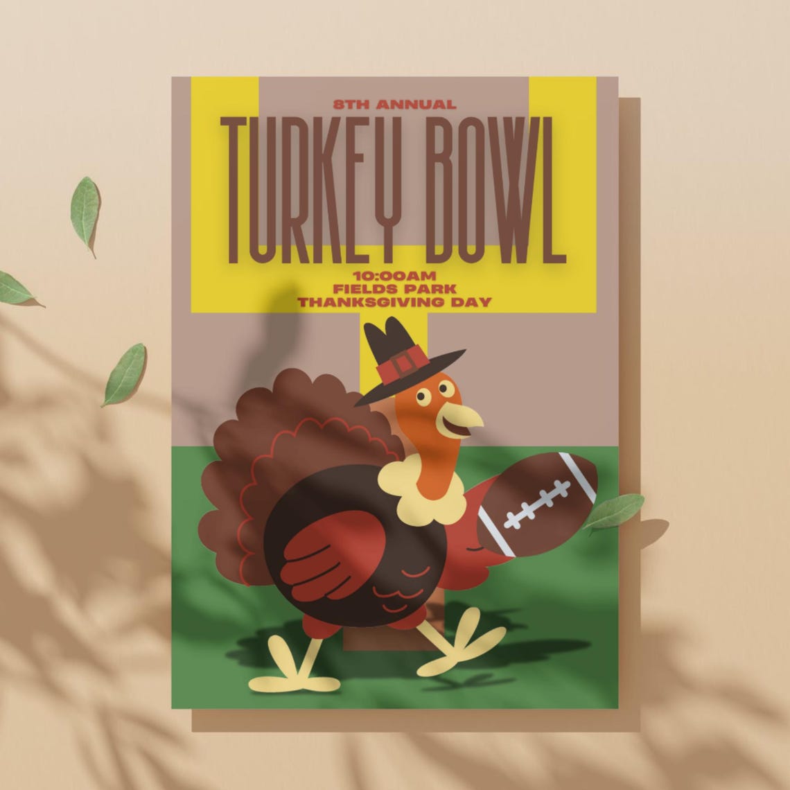 Custom Turkey Bowl Invitation | Printable Thanksgiving Football Game ...