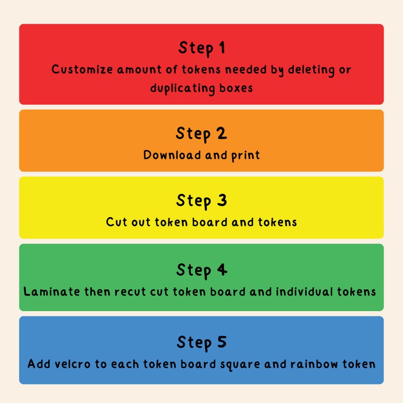 Rainbow Token Board: Customizable Reward Chart for ABA & Special Ed ...