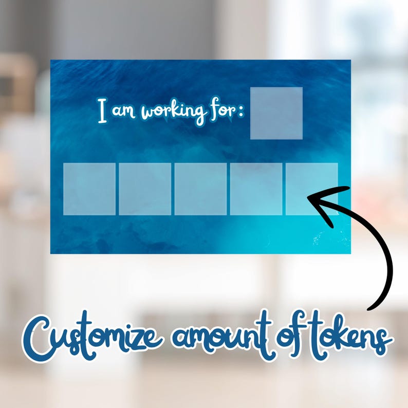 Sea Creature Token Board: Visual Reward Chart (printable PDF) - Etsy