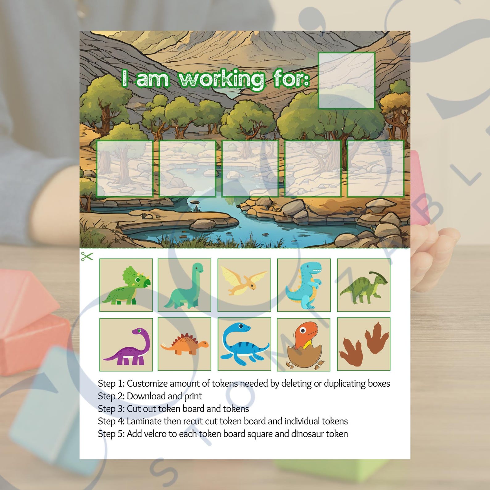 Dinosaur Token Board: ABA Therapy Reward Chart (printable Canva ...