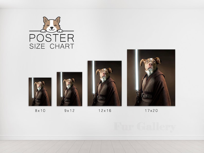 Jedi Obiwan Kenobi Star Wars Parody Pet Custom Canvas Portrait - Etsy