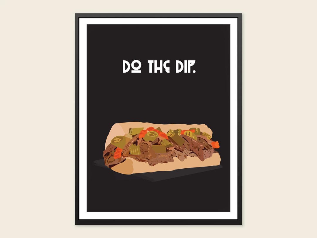 Chicago Dipped Beef Poster: Iconic Chicago Wall Art - Etsy