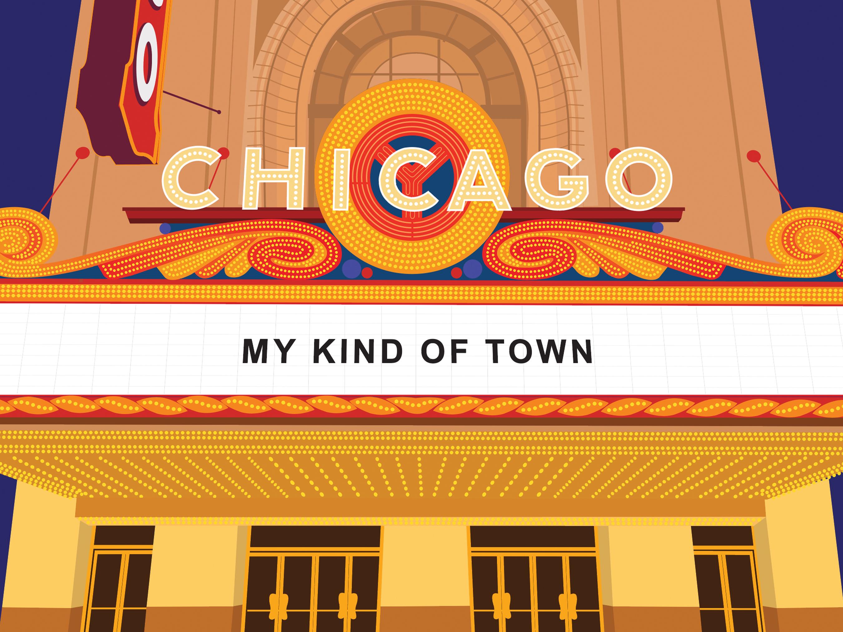 Chicago Theater Poster, Chicago Poster, Chicago Wall Art, Chicago Art ...