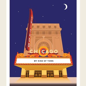 Chicago Theater Poster, Chicago Poster, Chicago Wall Art, Chicago Art ...