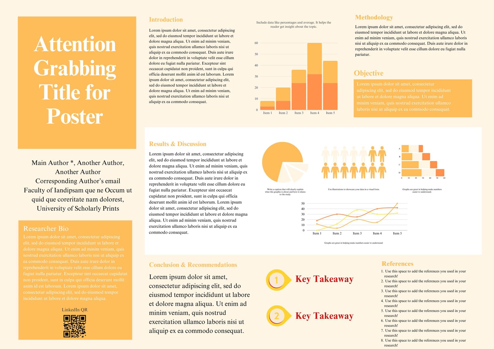 Yellow Academic Poster for Showcasing Your Research|canva Template|a0 ...