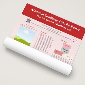 Red Academic Poster for Showcasing Your Research | Canva Template | A0 ...