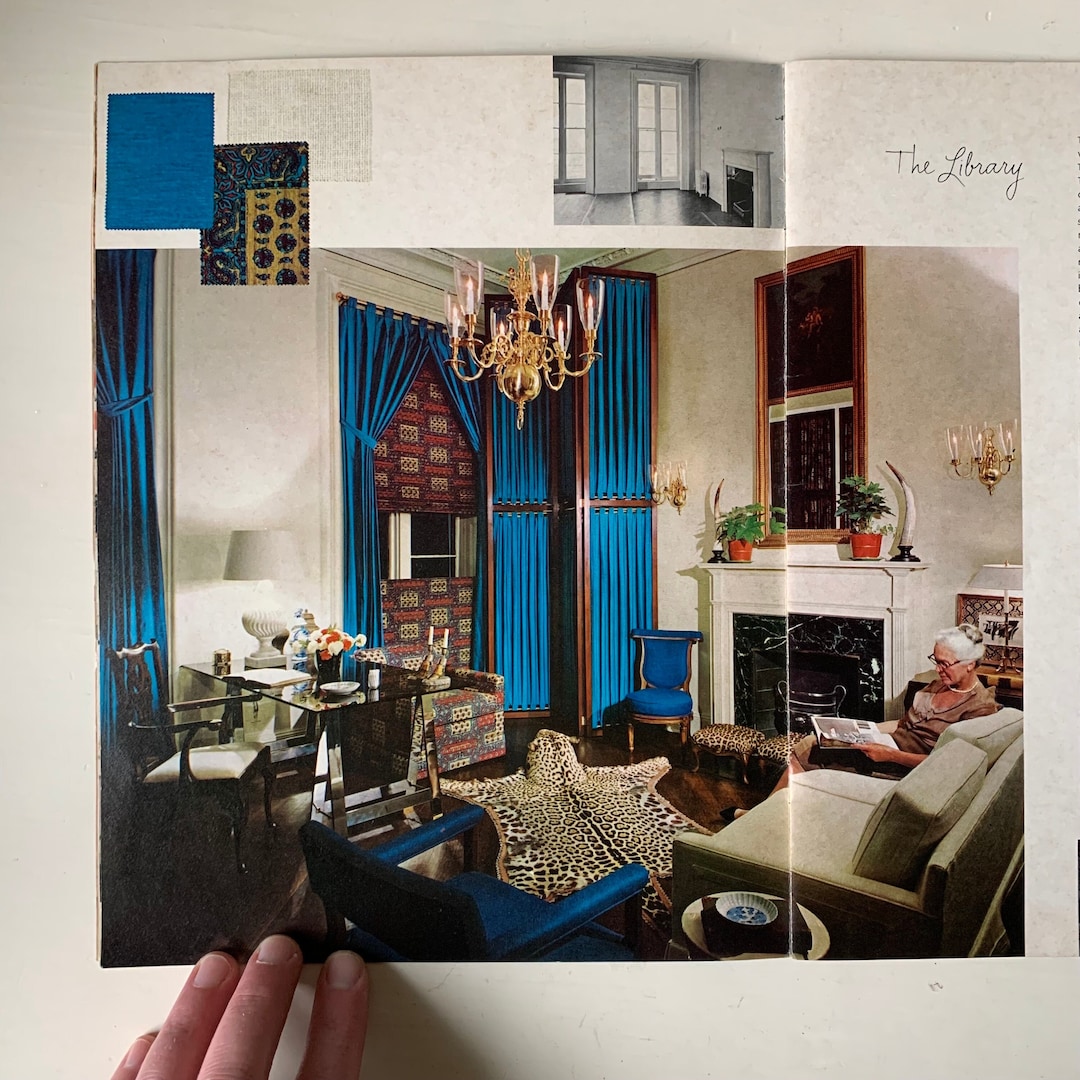 Vintage 60s Decor Magazine 1960s Decorating With Fabric Celanese Room ...
