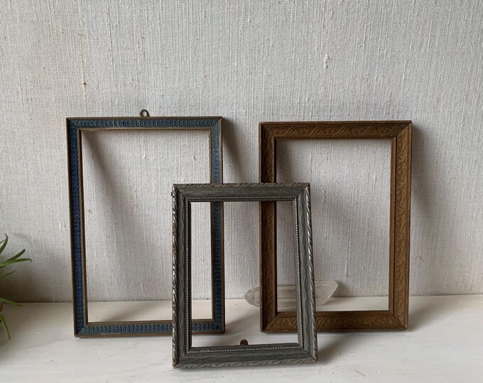 Antique Frames 3 - Vintage Wood Frame Collection - Three Wooden ...