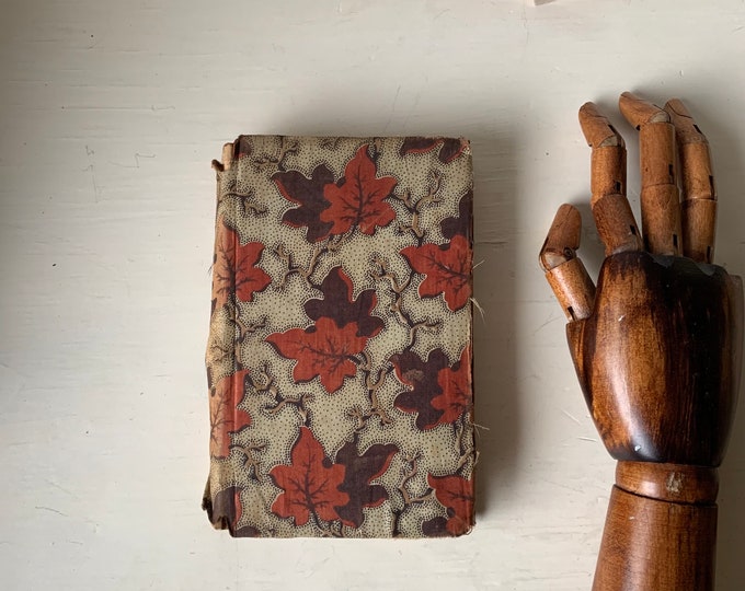 Antique 1800s Fabric Covered Book - Beautiful Old Arithmetic Book ...