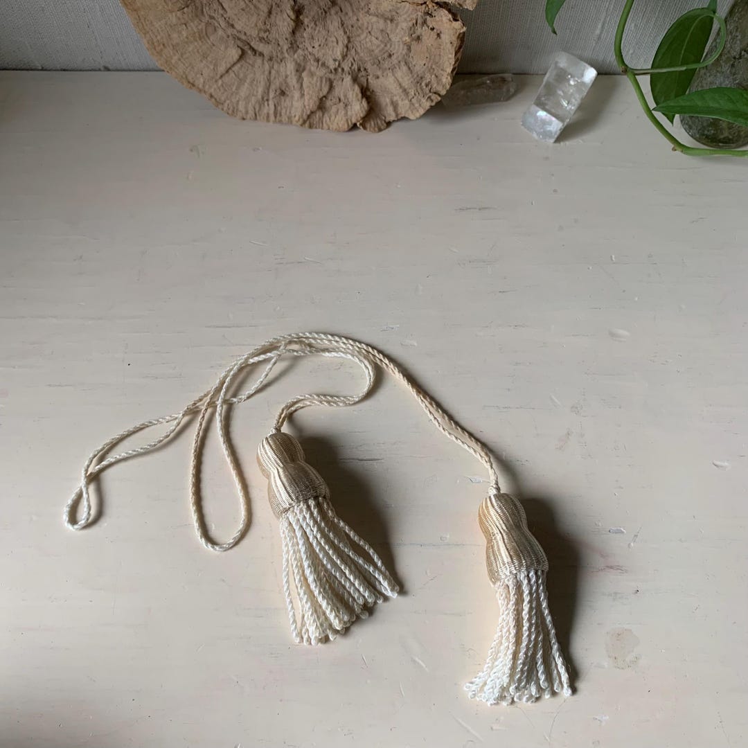 Vintage Silk Tassels Two Fringe Drawer Pulls Fancy Knotted Pull Antique ...