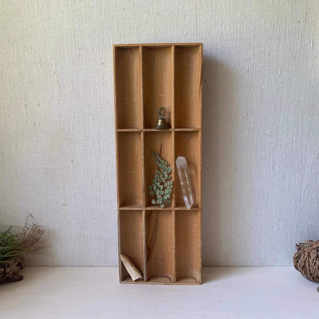 Vintage Sectioned Tray Wooden Sorting Tray Sections Specimen Box - Etsy