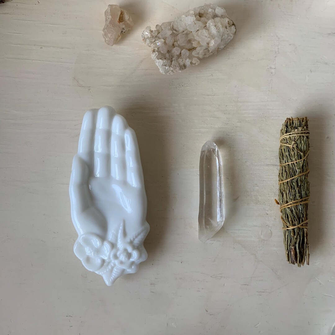 Vintage Hand Shaped Dish Milk Glass Hand Tray by Avon - Etsy