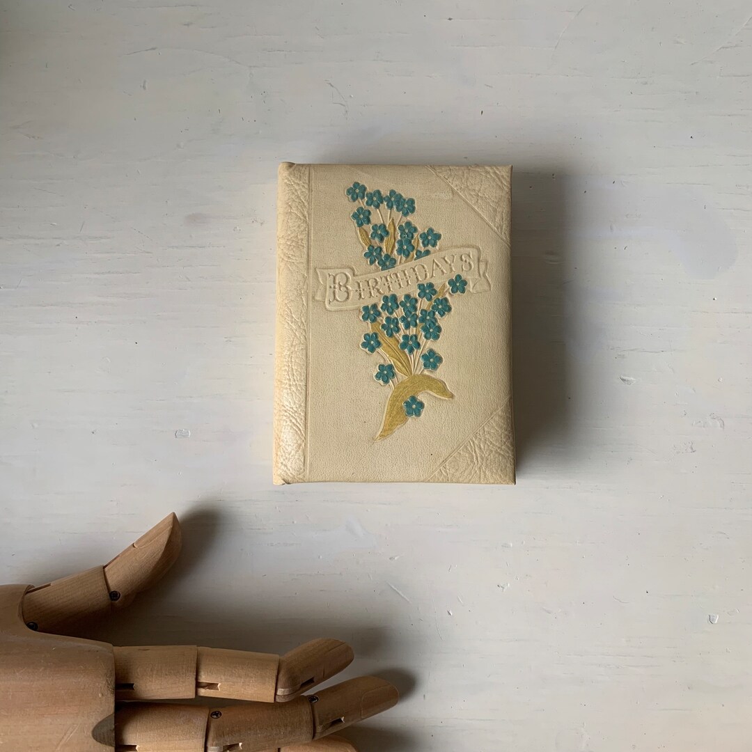 Vintage Birthday Book 1940s Floral Blank Book Psalms Hardback Book With ...