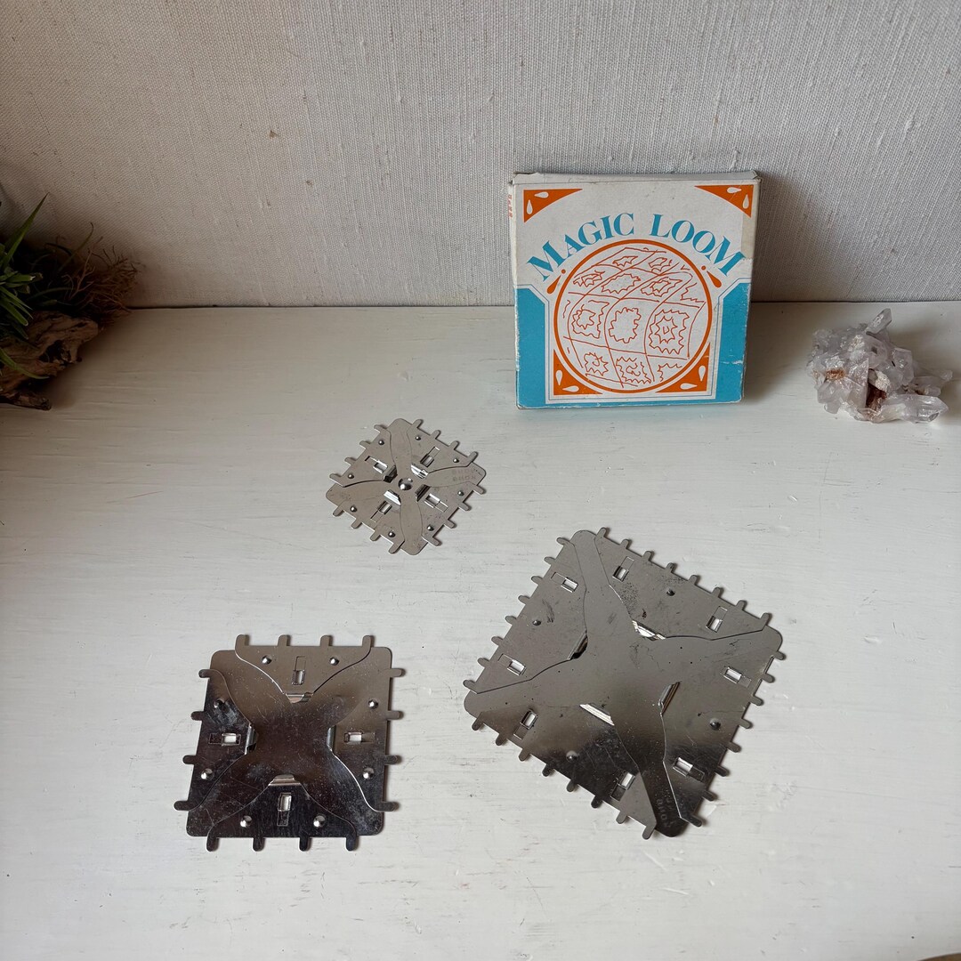Vintage Magic Loom Set - 3 Metal Looms for Use With Yarn - Vintage ...