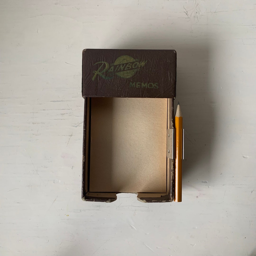 Vintage Office Accessory Notepad Scratch Paper in Box With Pencil ...