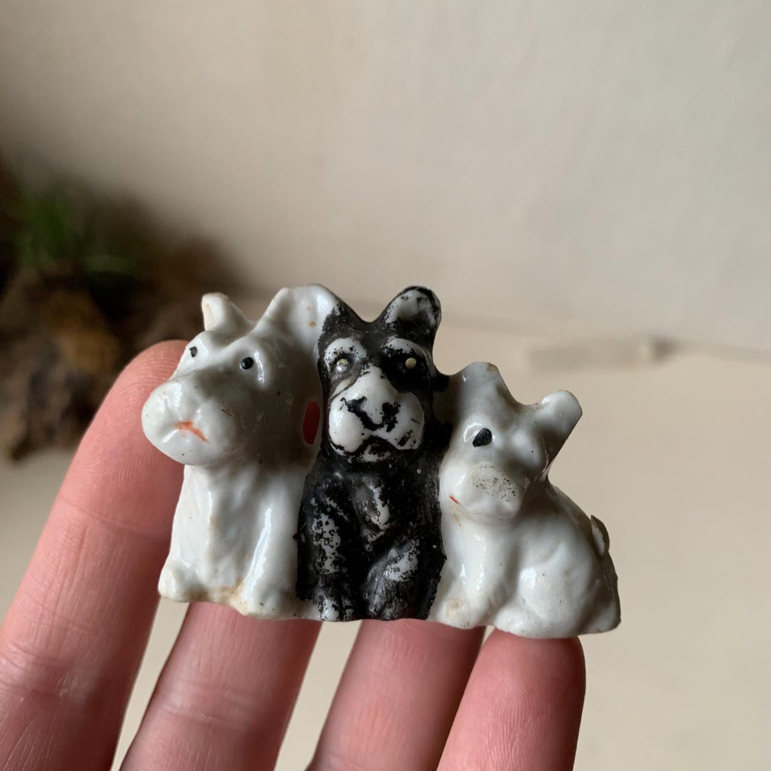 Vintage Bisque Doggies Made in Japan - Three Wise Dogs Tiny Figurines - Etsy