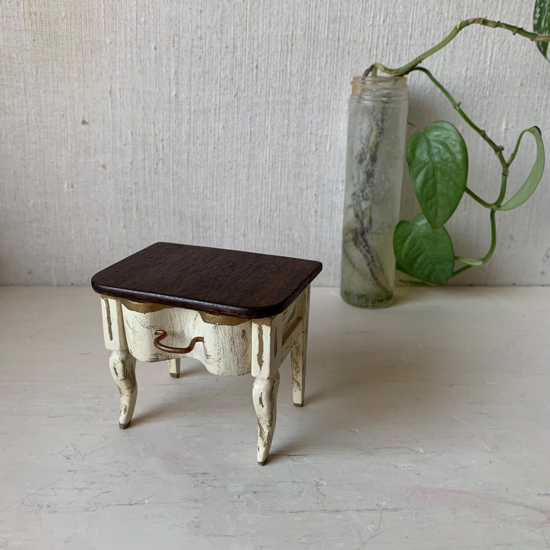 Vintage Handmade Tiny Miniature Desk - Tiny Furniture - Mini Wood ...