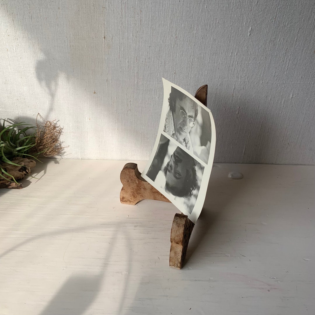 Vintage Carved Wood Easel Wooden Picture Holder Frame Stand Book ...
