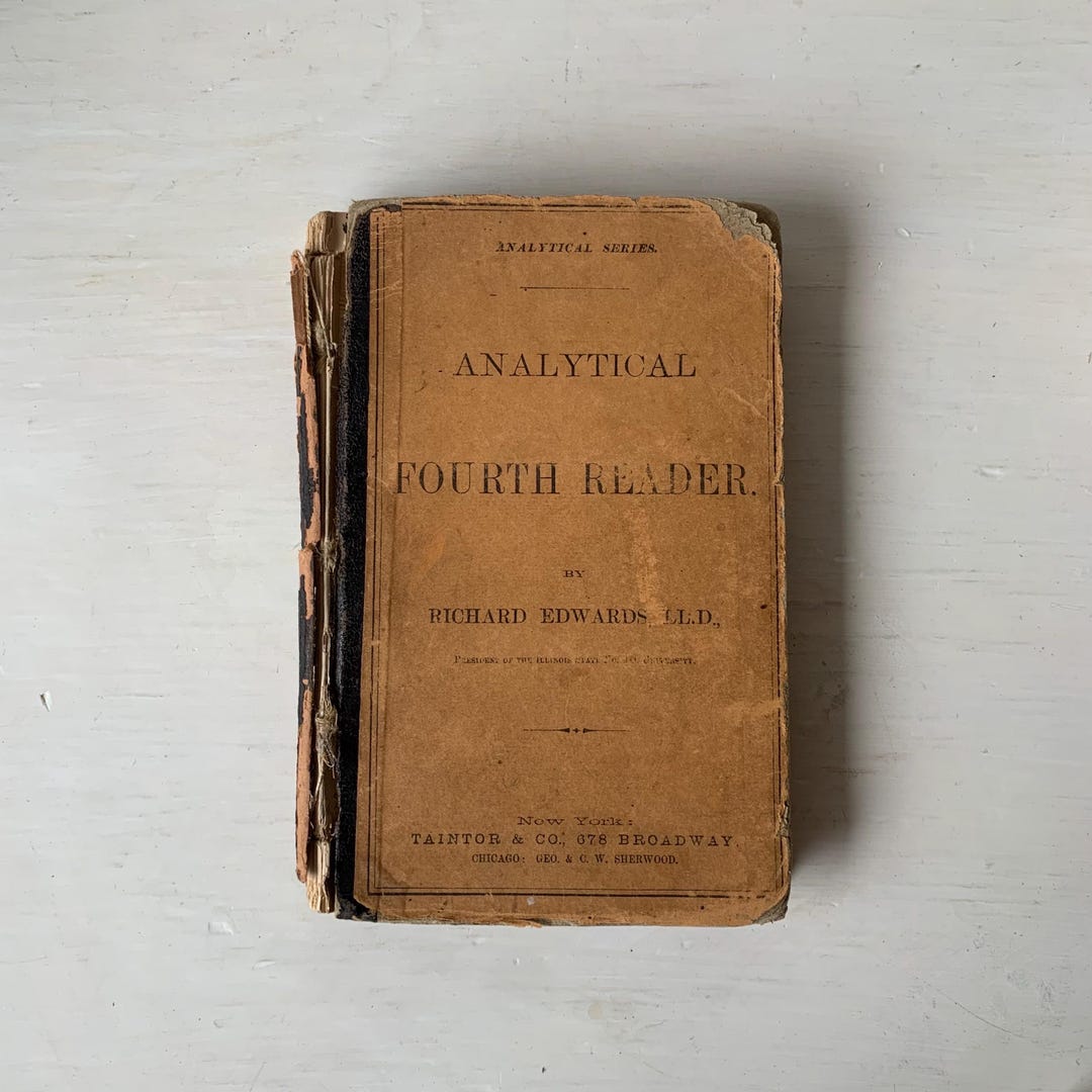 Antique Book- 1800s Schoolbook 1900s Primer School Book Reader - Some ...