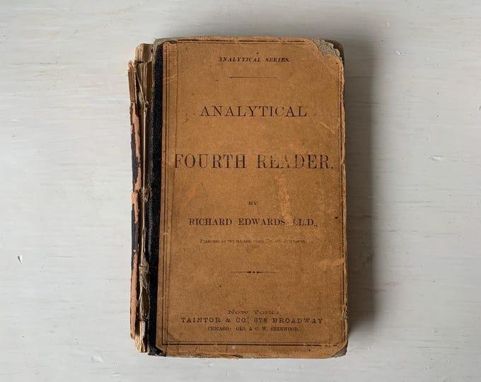 Antique Book- 1800s Schoolbook 1900s Primer School Book Reader - Some ...