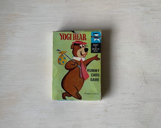 Vintage Yogi Bear Playing Cards 1960s - Rummy Card Game 60s Hanna ...