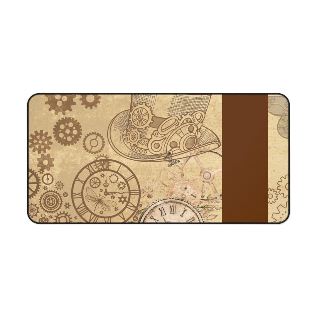 Vintage Steampunk Desk Mat Home Office Decor, Gaming Mouse Pad - Etsy