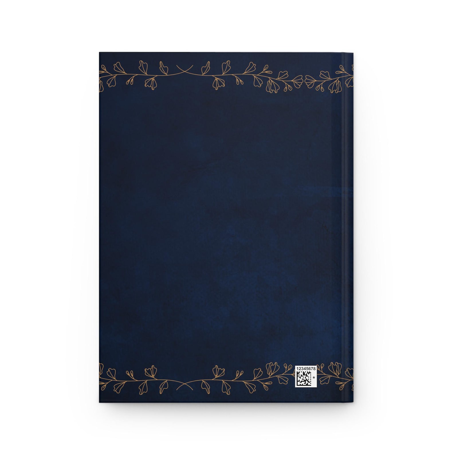 Blue and Gold Floral Hardcover Journal Matte - Personalized Writing ...