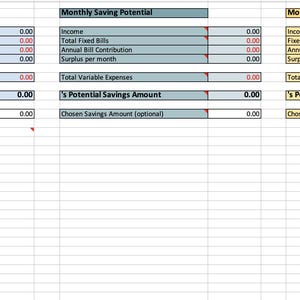 Budget Planner Excel Planner Budget for Individual Budget for Couples ...