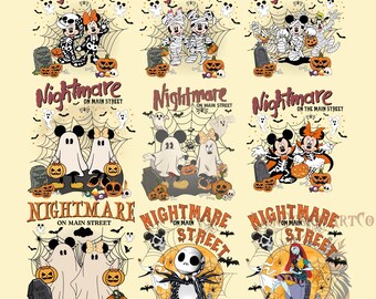 Nightmare on Main Street Png, Spooky Vibes Png, Retro Halloween Png ...
