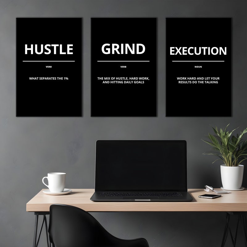 Hustle Poster - Etsy