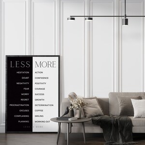 Less is More Wall Decor, Workout Poster, Inspirational Artwork ...