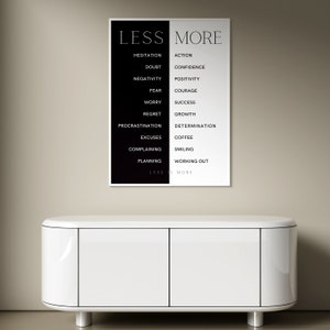 Less is More Wall Decor, Workout Poster, Inspirational Artwork ...