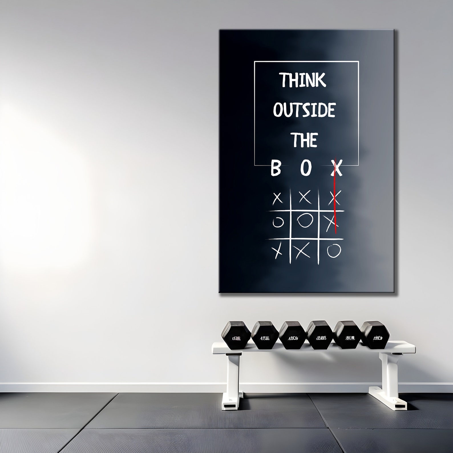 Think Outside the Box Print, Motivational Framed Canvas, Inspirational ...