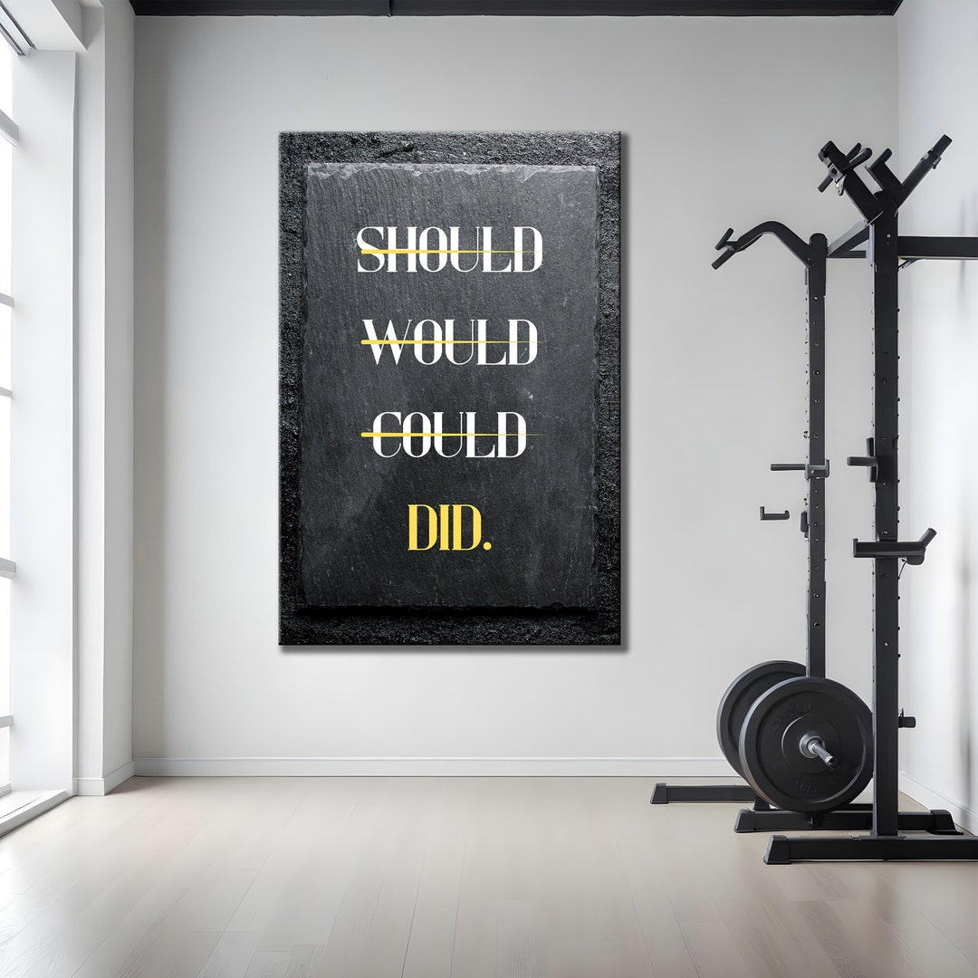 Motivational Wall Decor, Workout Poster, Inspirational Artwork ...