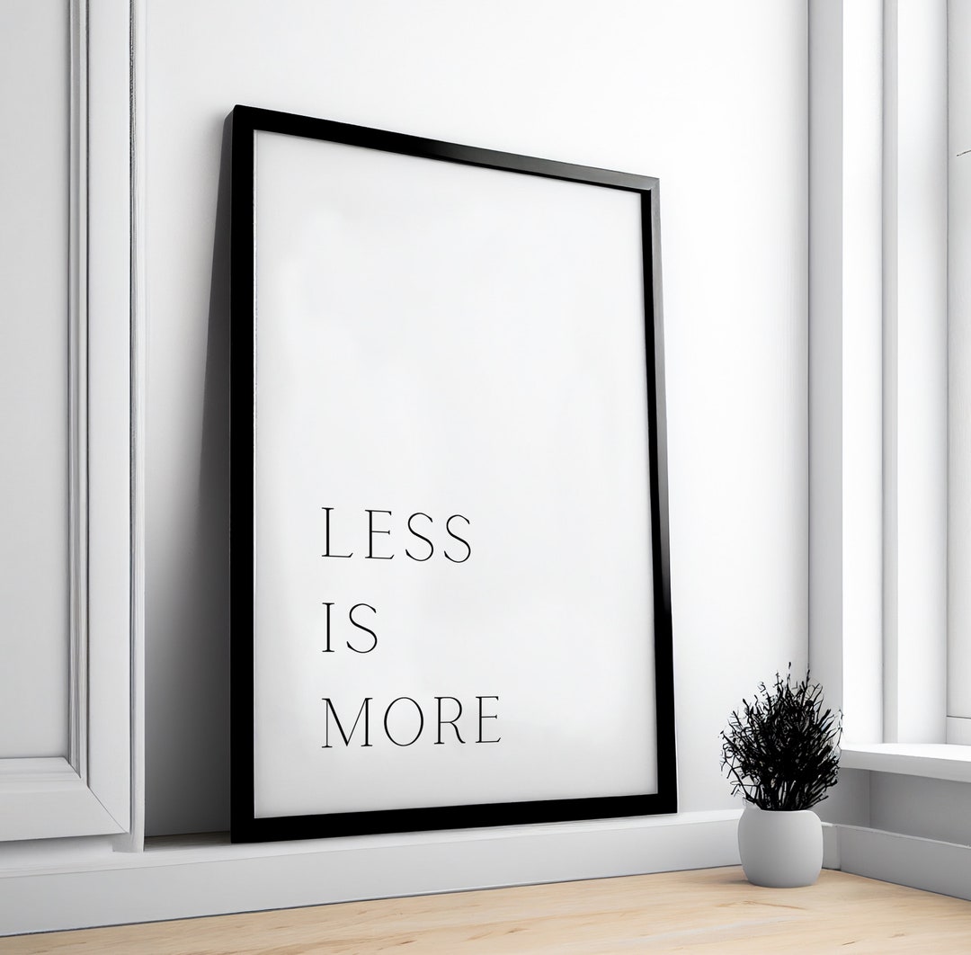Less is More Wall Decor, Workout Poster, Inspirational Artwork ...